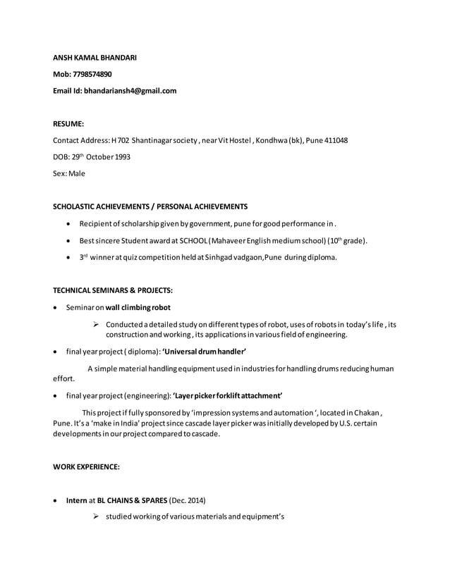 ANSH KAMAL BHANDARI | PDF