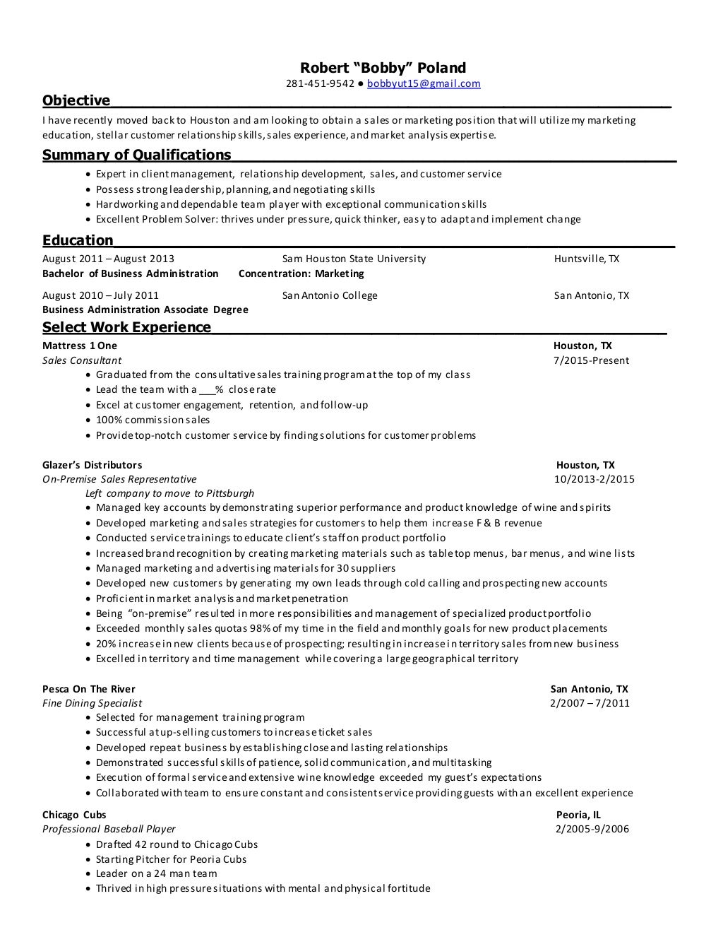 Robert J Poland's resume updated linkden