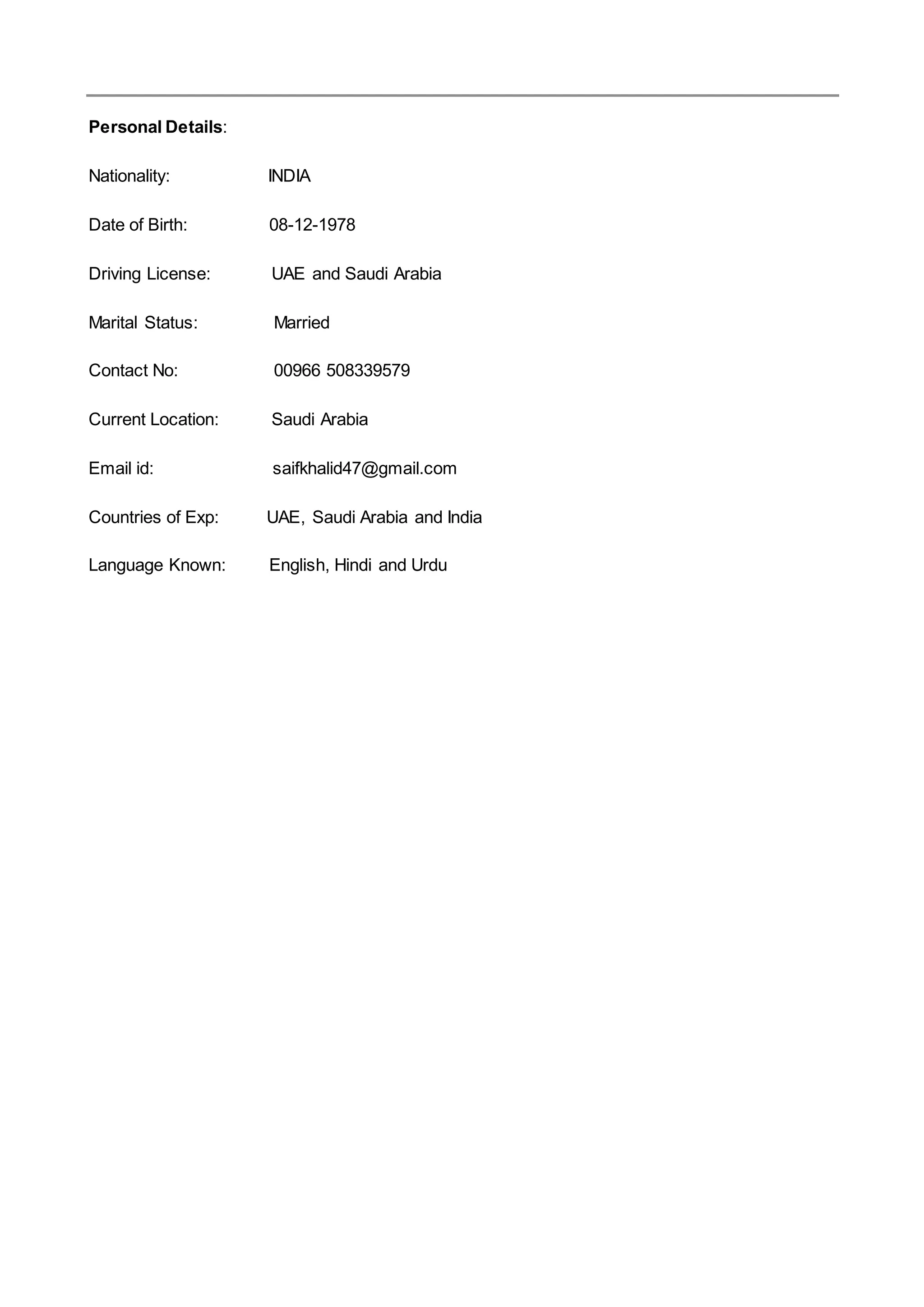 CV_Saifullah Khalid- | PDF