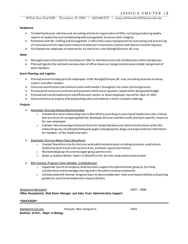 Jessica Smutek BSP Resume | DOCX | Business | Business and Finance