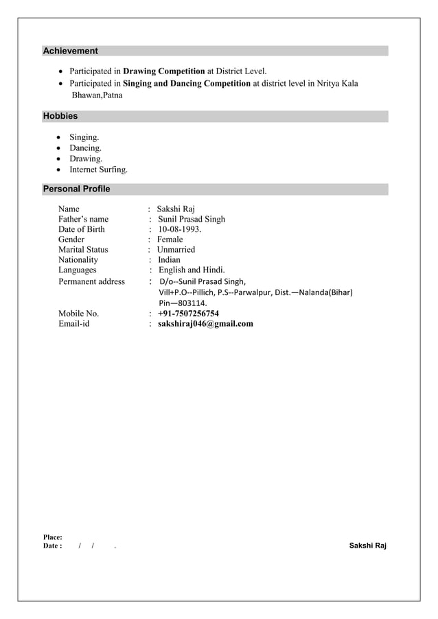 Sakshi Resume | PDF