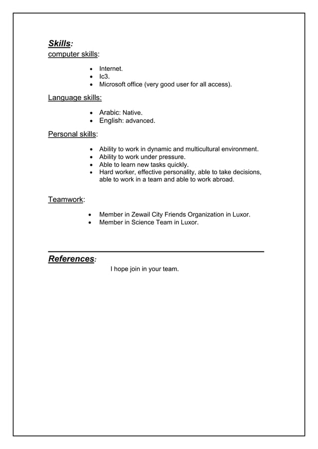 Mohamed Wageh Elamir C.V . | PDF