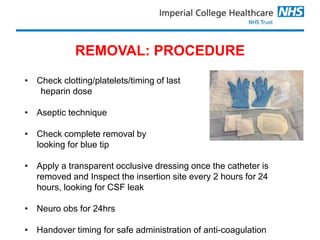 Spinal drain post-op management 2 | PPTX