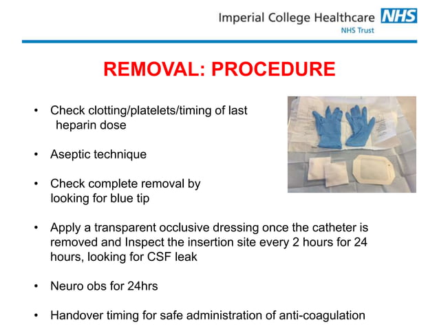 Spinal drain post-op management 2 | PPT