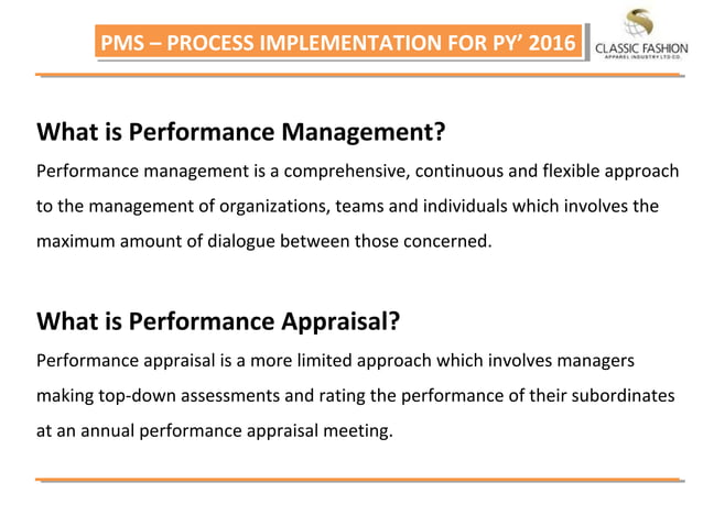 PMS Presentation Deck | PPS | Human Resources | Business