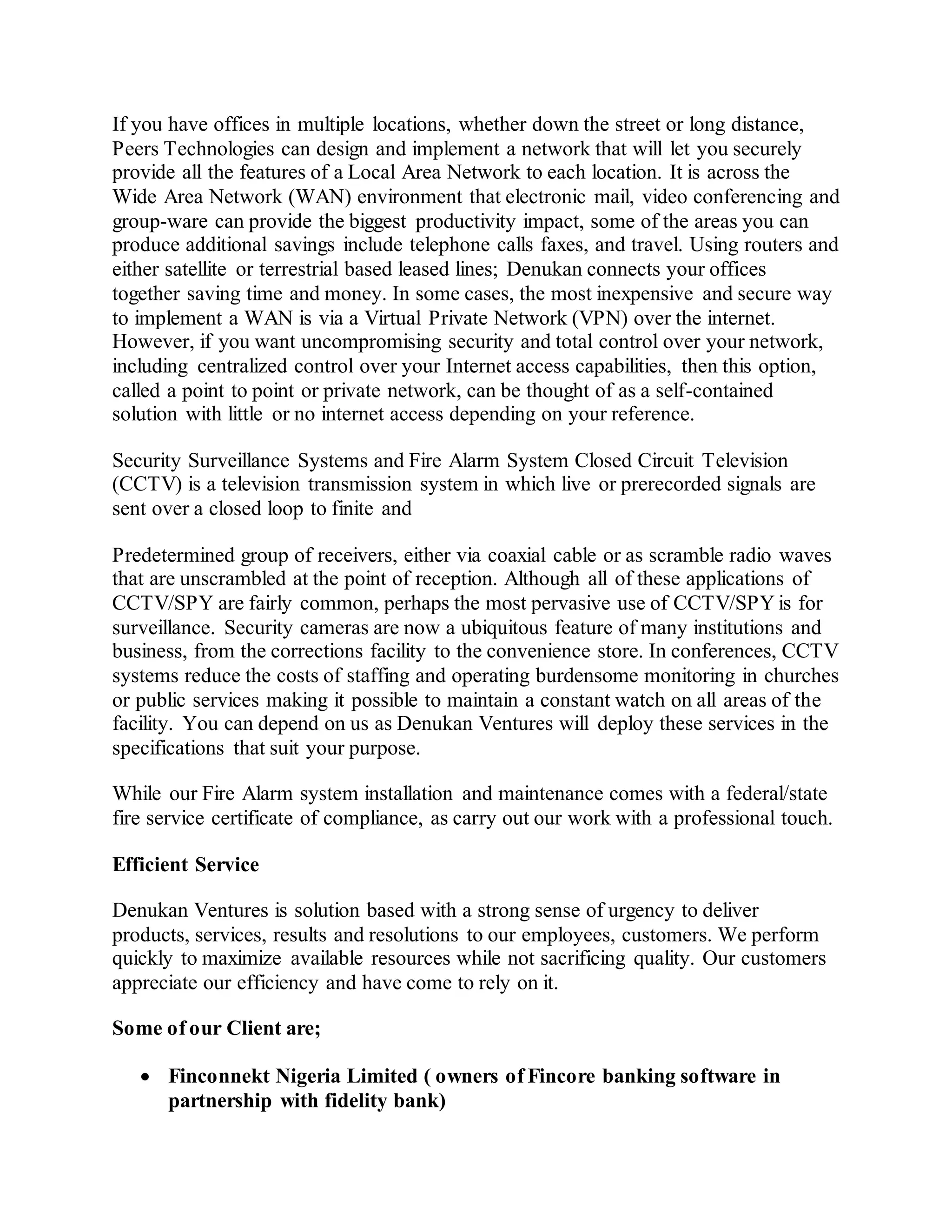 DENUKAN VENTURES CORPORATE PROFILE | DOCX