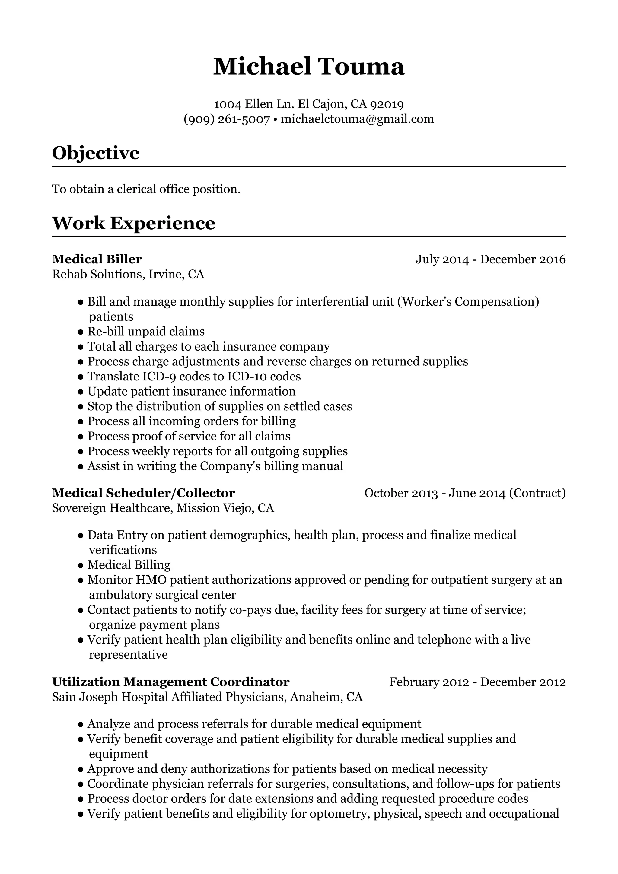 Michael Resume | PDF