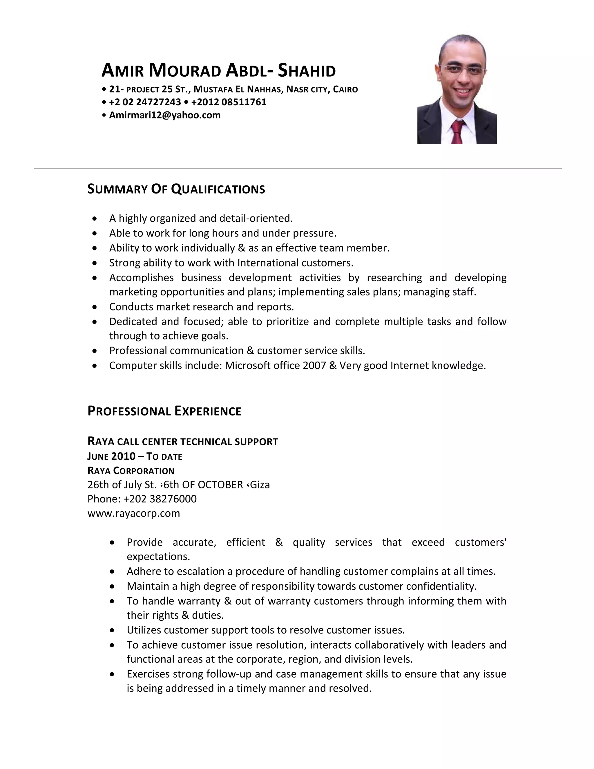 Amir Mourad - CV - updated | PDF