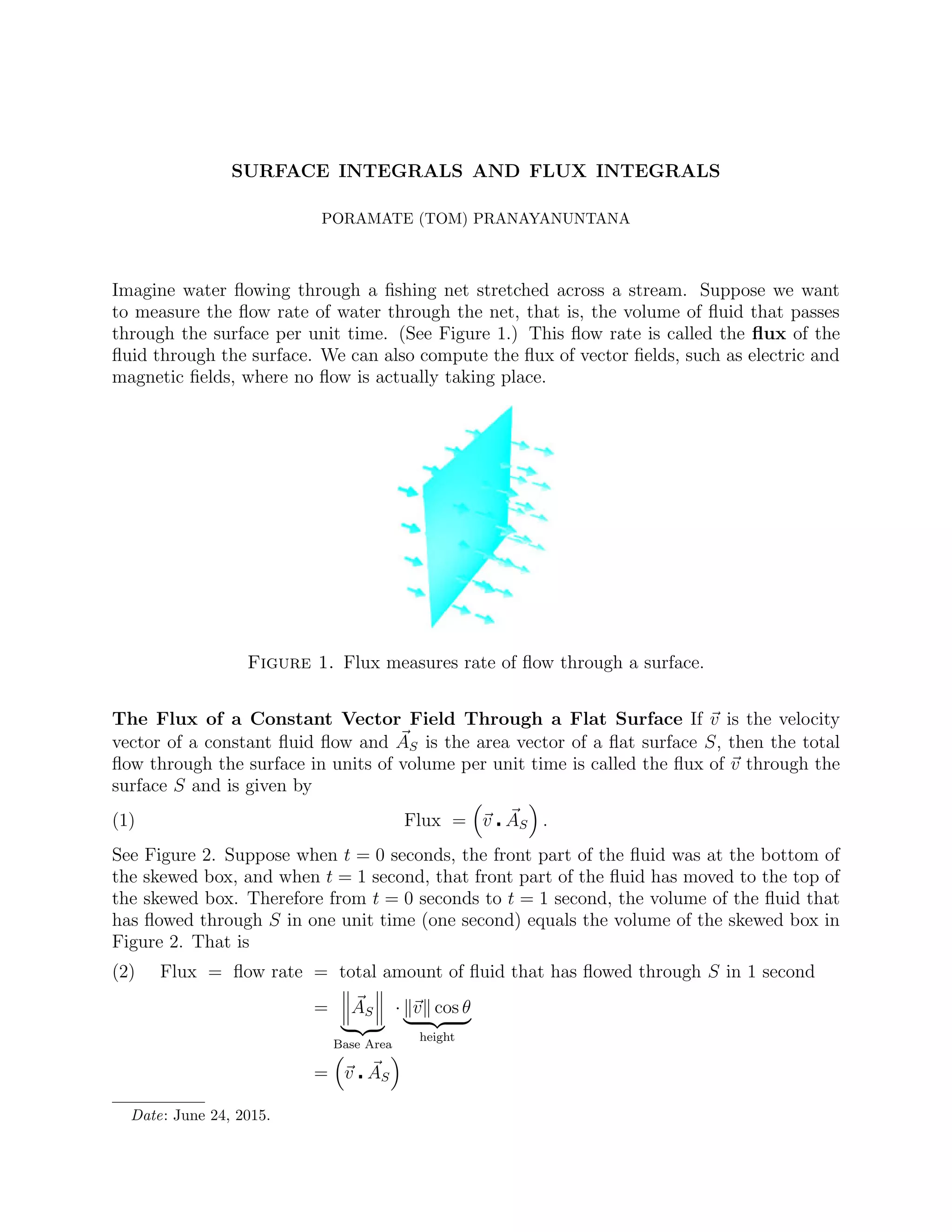 Surface-Flux_Integrals | PDF | 3-D Graphics | Computer Software and Applications