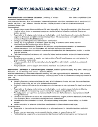 Torry Brouillard-Bruce Resume - Fall 2015 | PDF