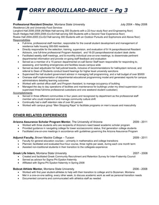 Torry Brouillard-Bruce Resume - Fall 2015 | PDF
