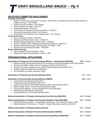Torry Brouillard-Bruce Resume - Fall 2015 | PDF