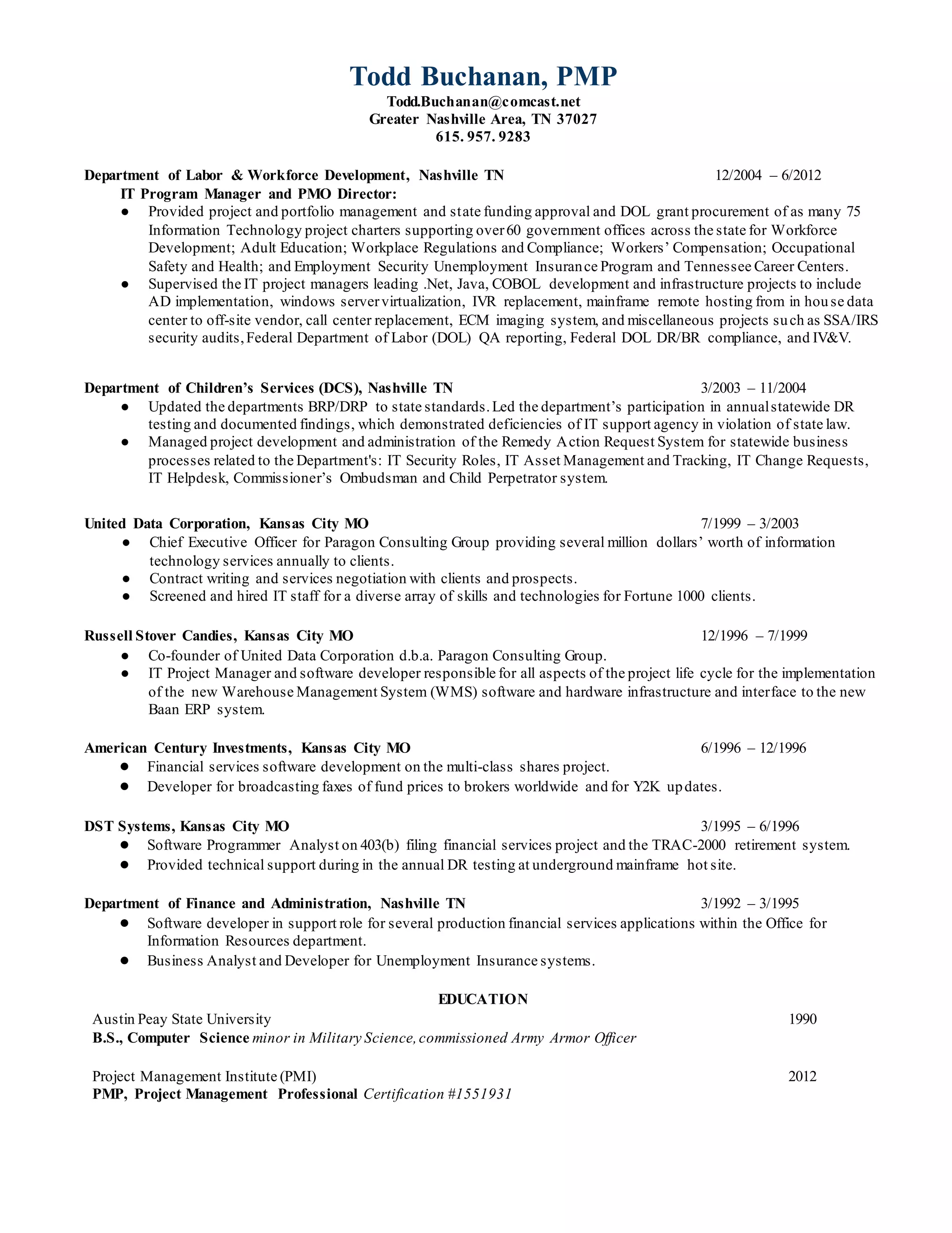ToddBuchananResume (1) | DOCX