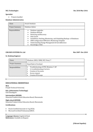 Resume_Vikrant | PDF
