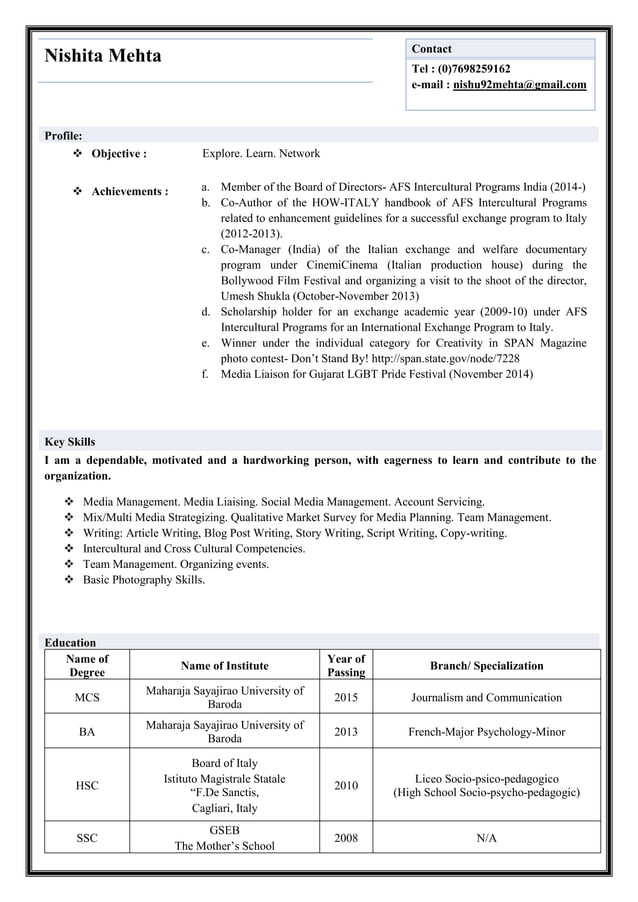 Nishita Mehta_CV | PDF