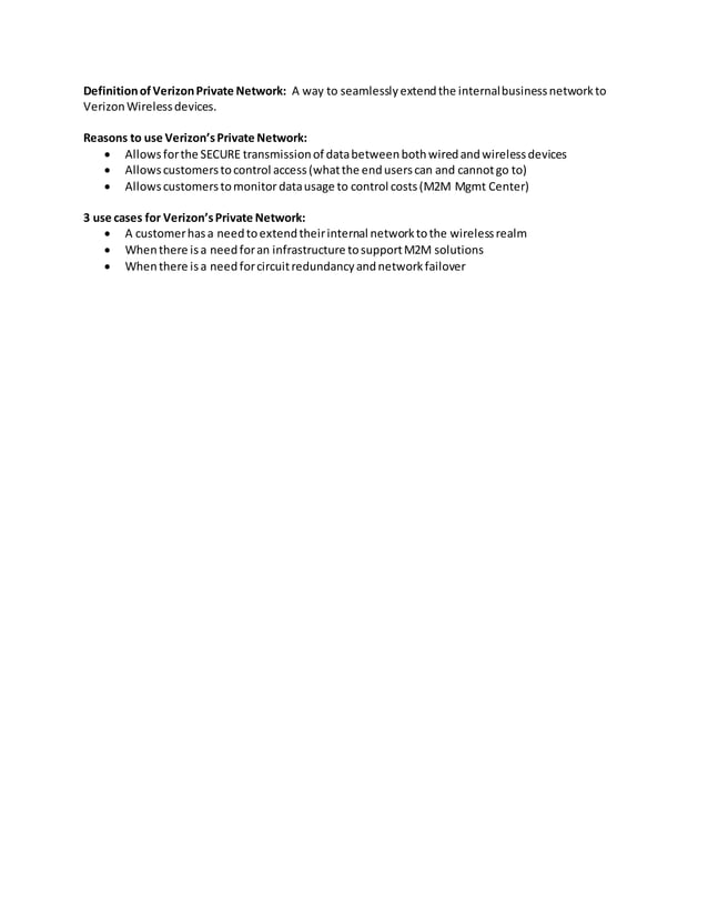 Definition of Verizon Private Network | DOCX