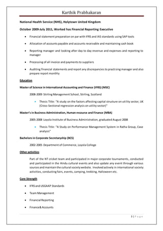 Karthik Prabhakaran Resume | DOCX