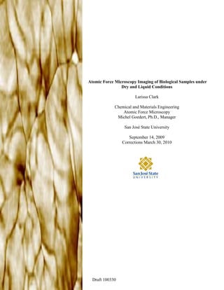 AFM Imaging of Biological Samples Clark 2010 | PDF | Biological ...