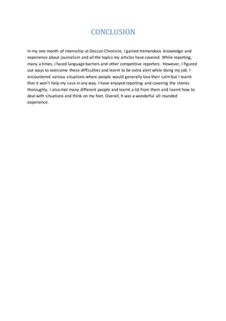 Internship report | DOCX