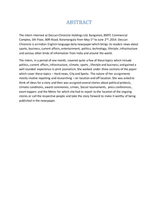 Internship report | DOCX