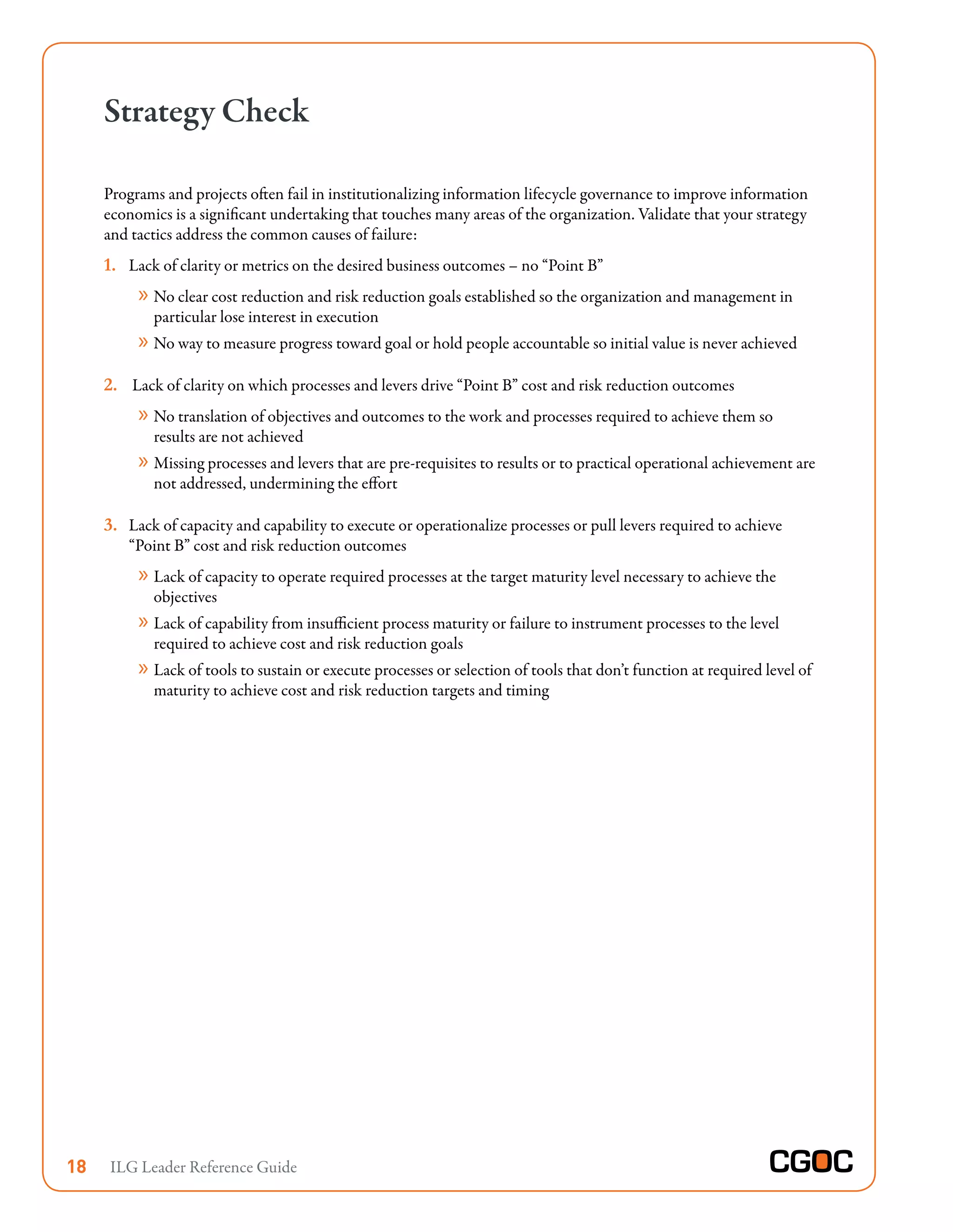 Information Lifecycle Governance Leader Reference Guide | PDF