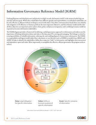 Information Lifecycle Governance Leader Reference Guide | PDF