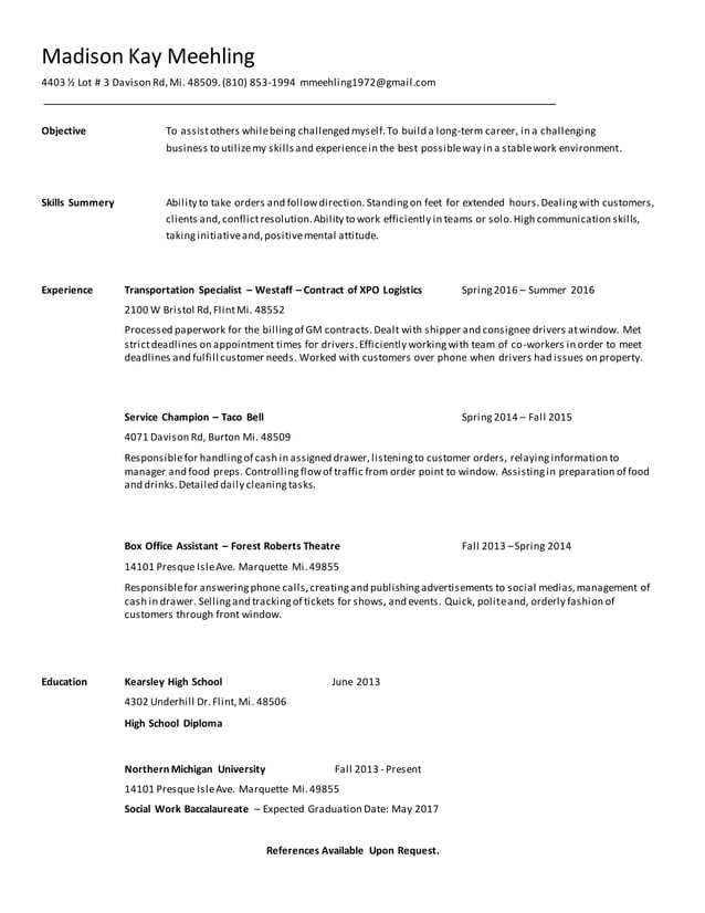 Madison Resume | PDF