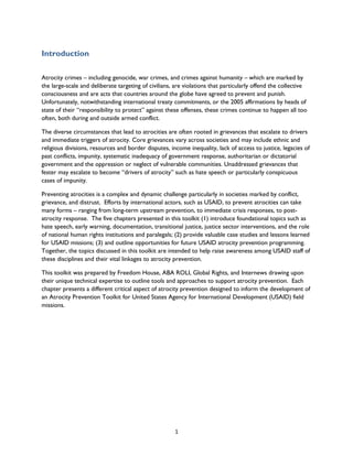 Preventing Atrocities Toolkit 2014 (1) | PDF