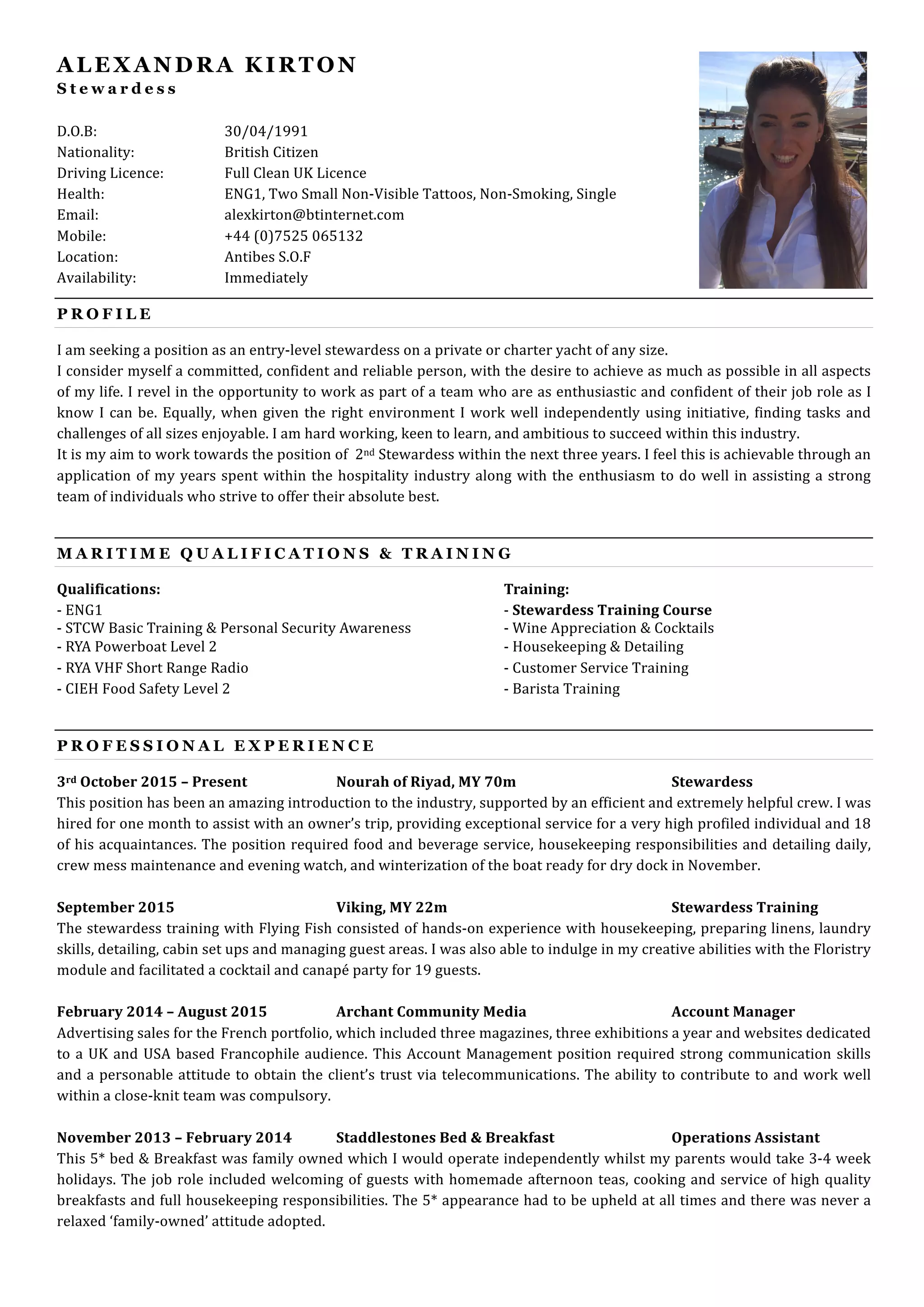 Alexandra Kirton CV | PDF