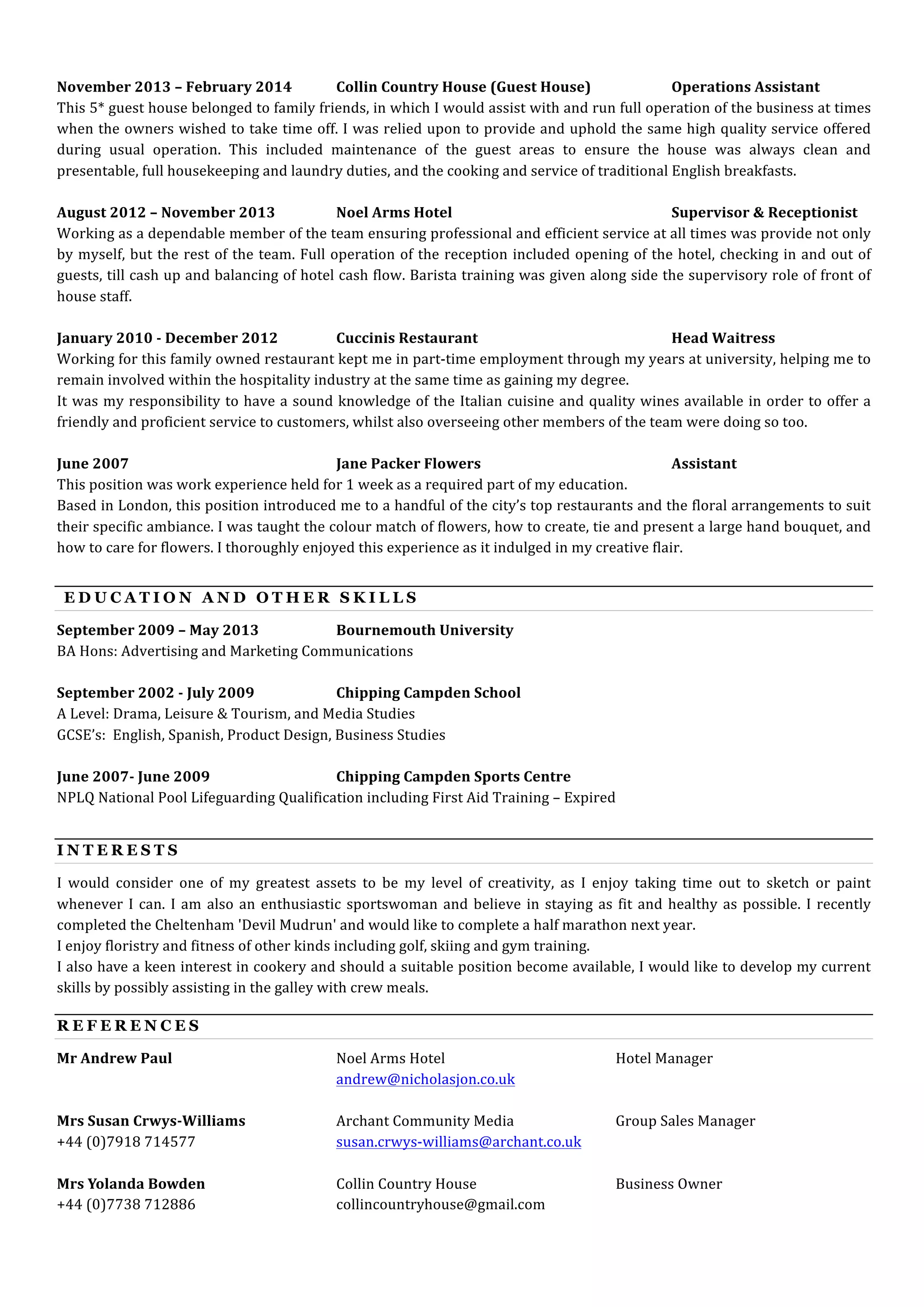 Alexandra Kirton CV | PDF