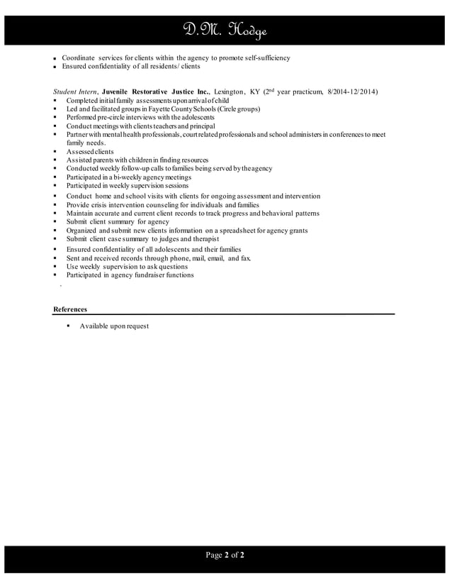 Danielle Resume | DOCX | Medical Health