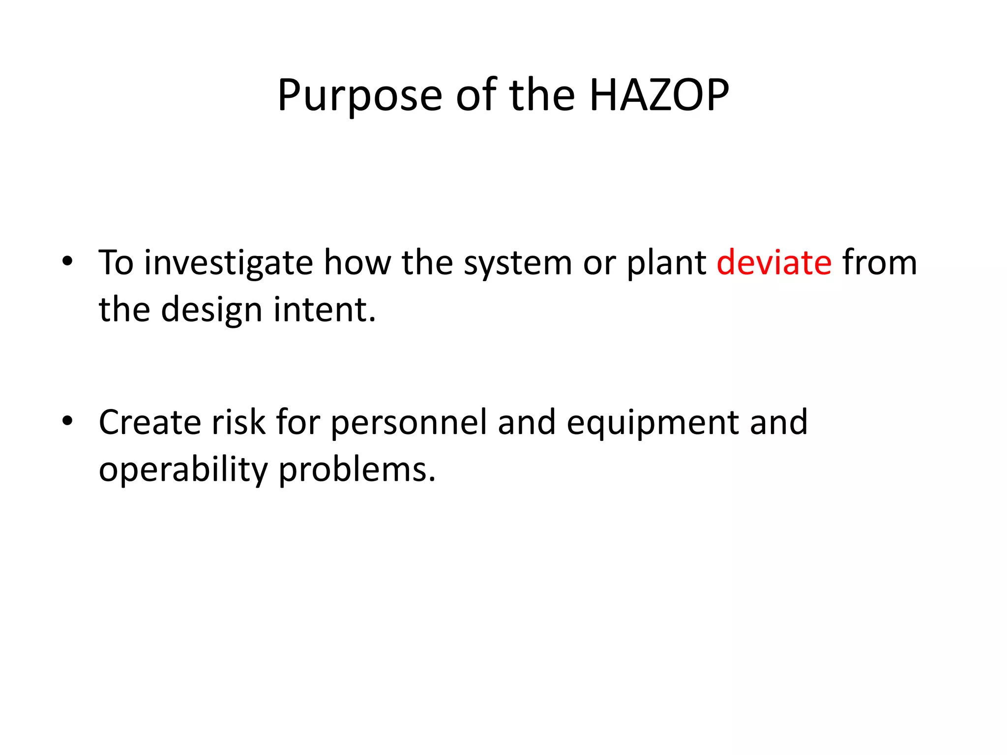INTRODUCTION & BASIS OF HAZOP | PPTX
