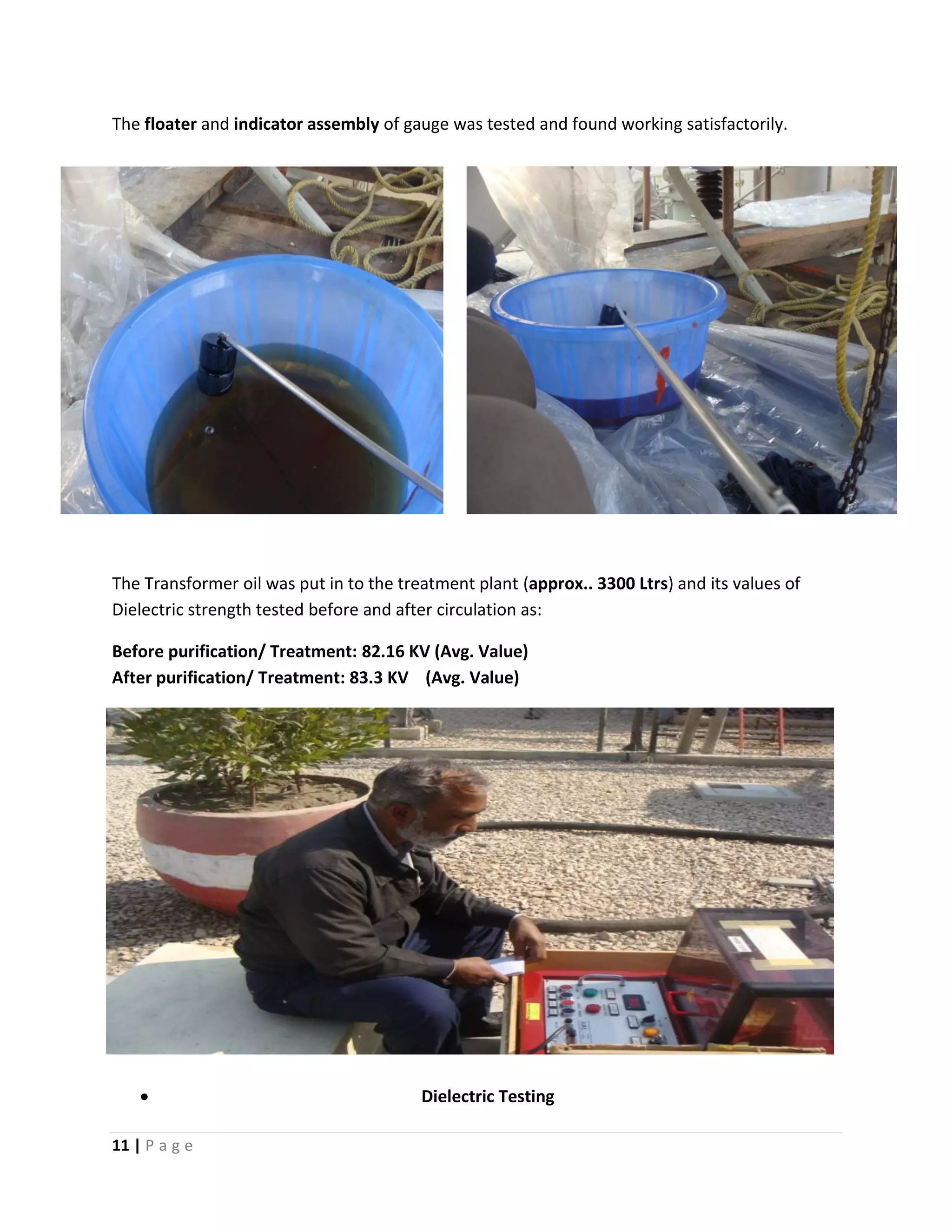 Transformer Bladder Replacement work Report | PDF