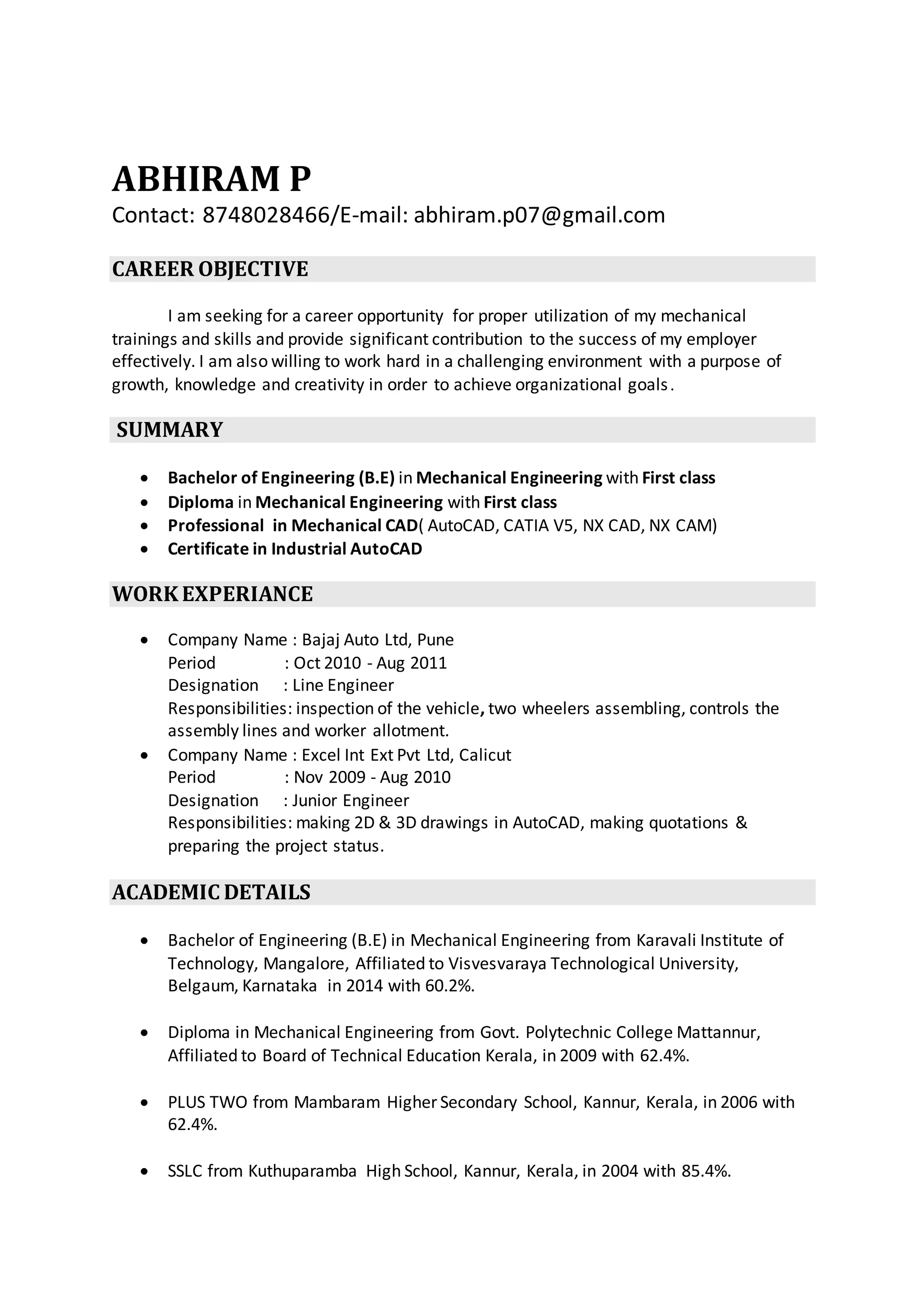 ABHI CV JUNE | PDF