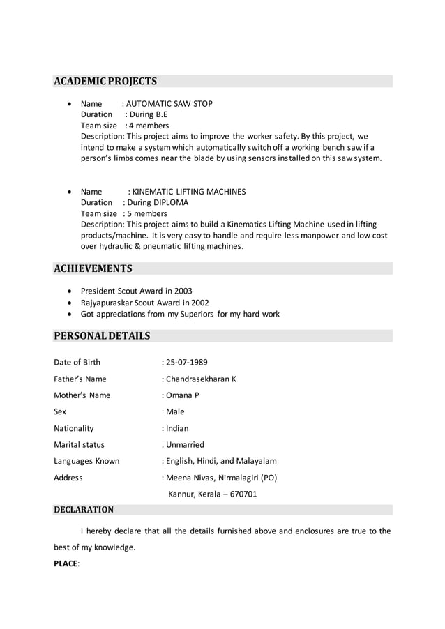 ABHI CV JUNE | PDF