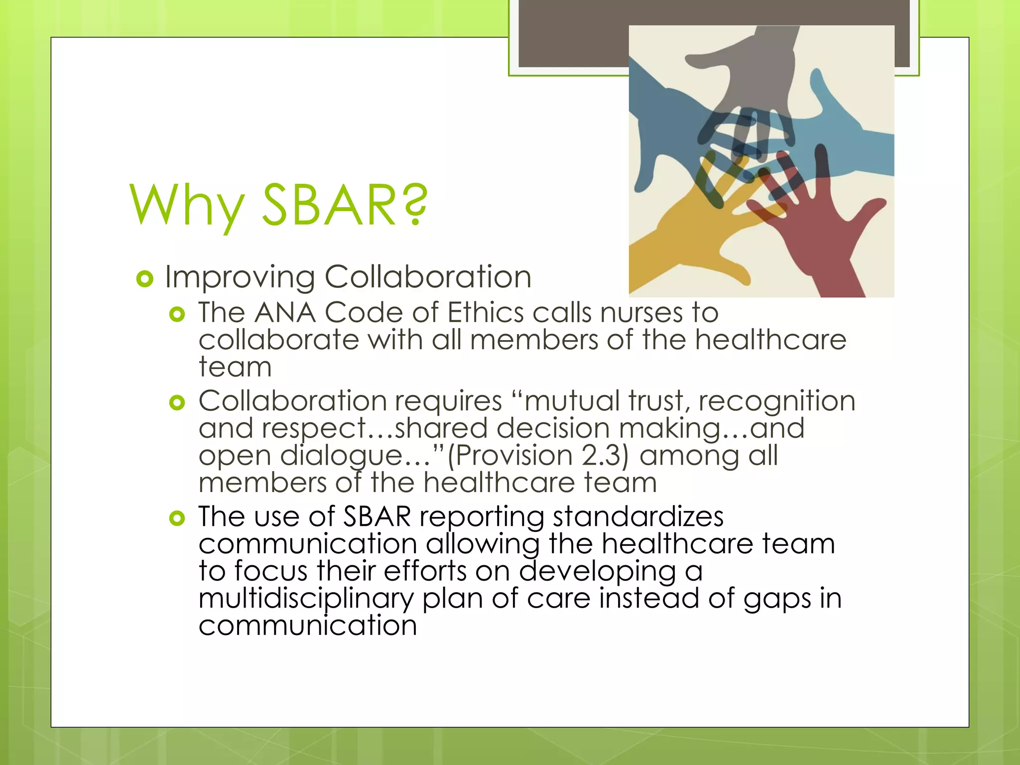 Giving SBAR Report | PDF | First Aid | Injuries