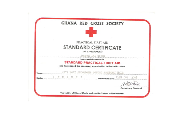 red cross cert | PPT