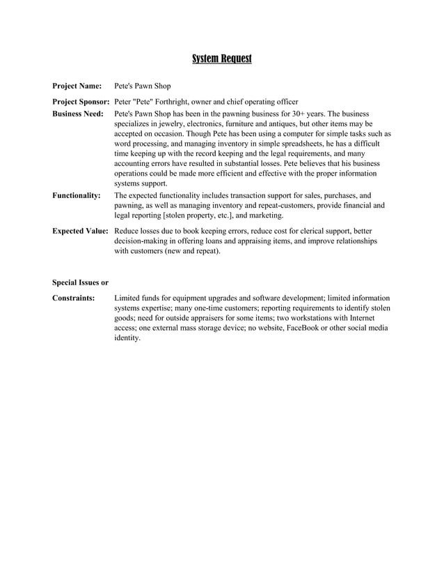 Systems Proposal | PDF