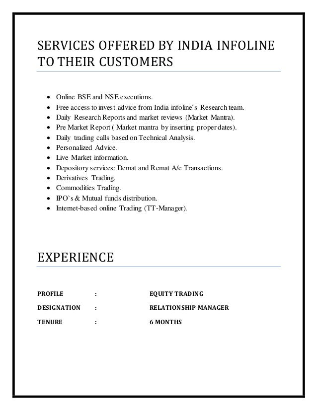 INDUSTRY EXPERIENCE REPORT