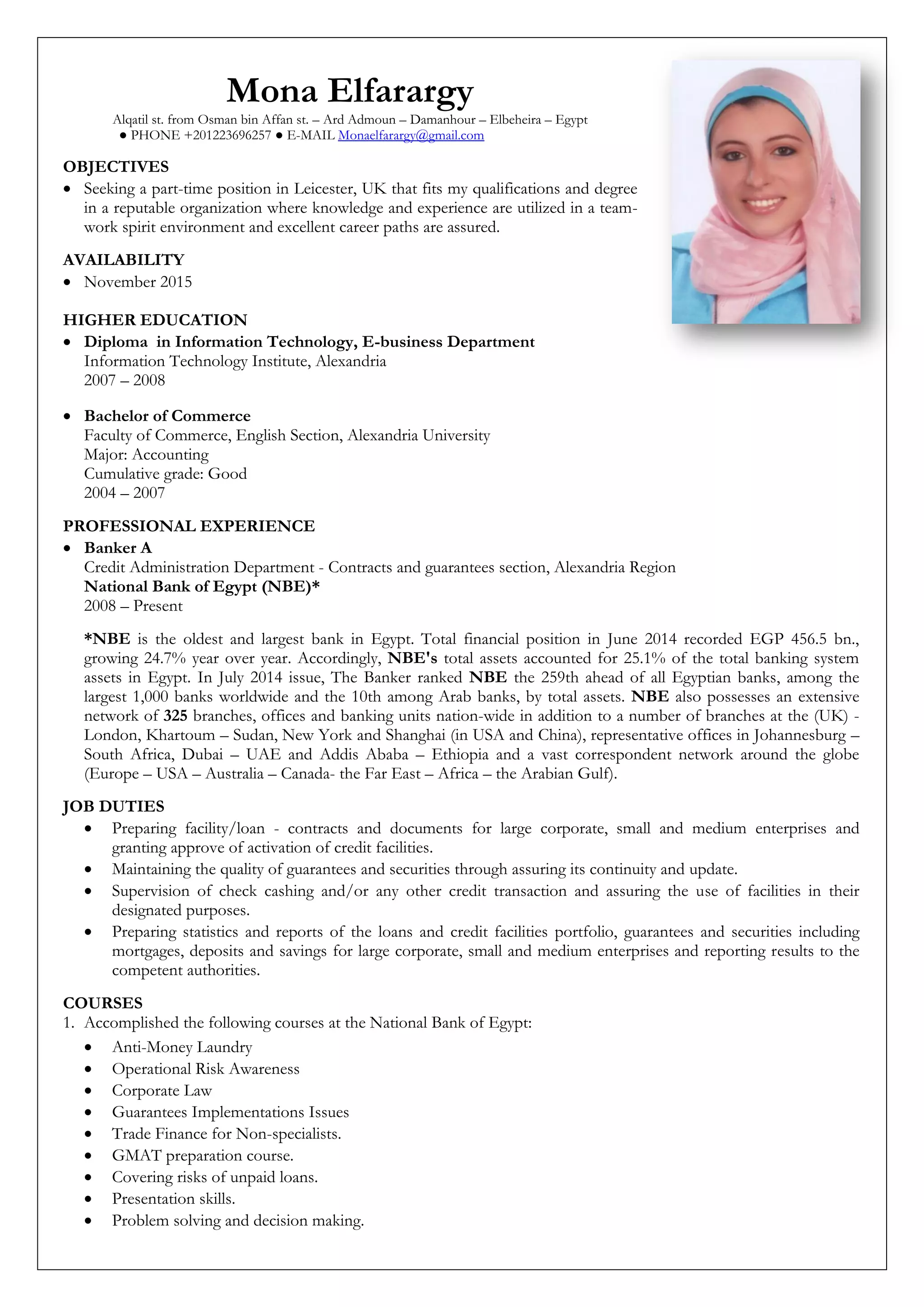 CV - Mona Elfarargy | PDF