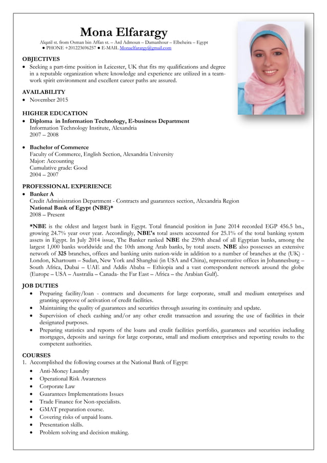 CV - Mona Elfarargy | PDF