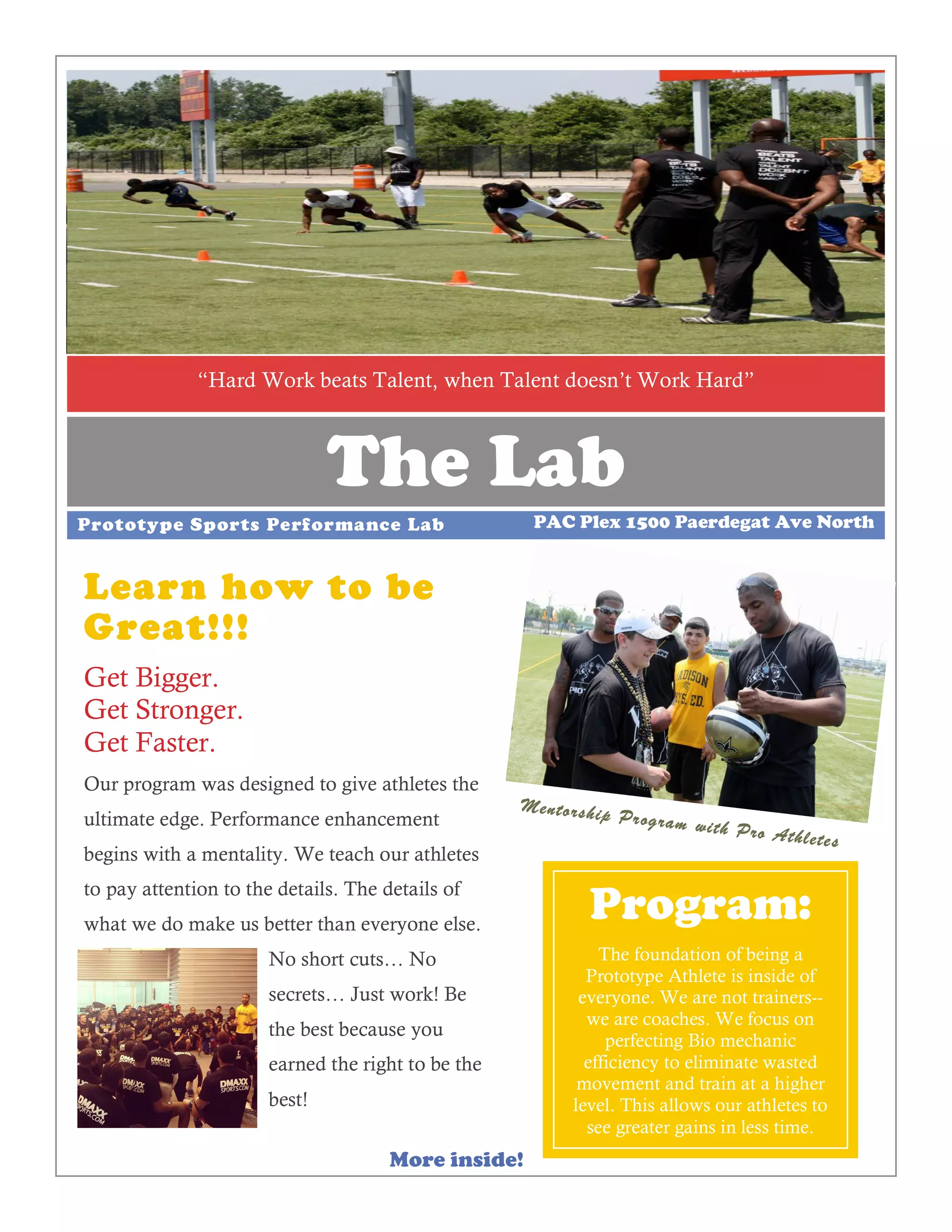 Prototype Sports Performance Lab Package | PDF