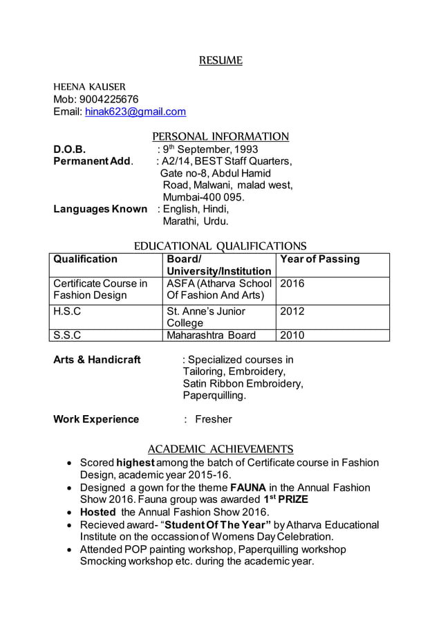 HEENA RESUME | DOCX