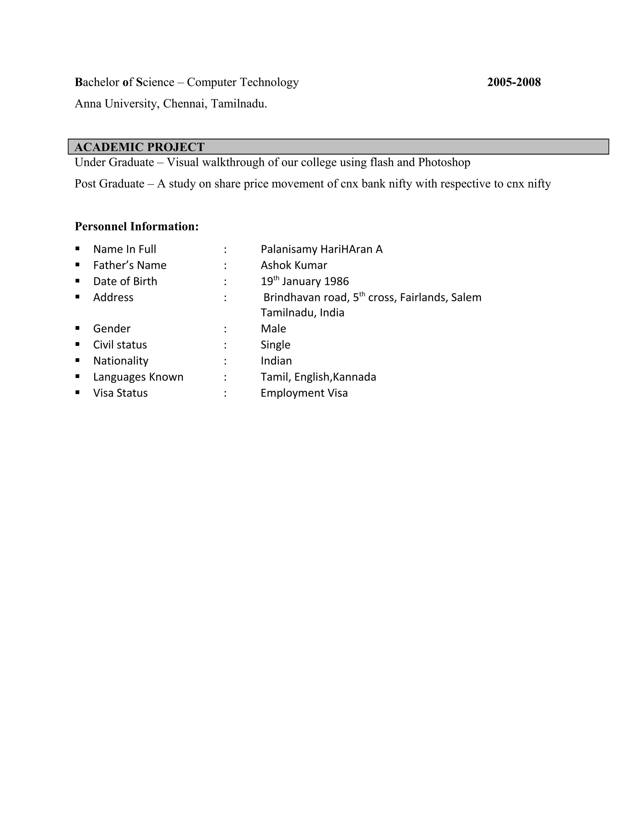 Hari Resume (2) | DOC