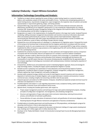 Expert Witness Consultant - Statement | PDF | Management Consulting ...