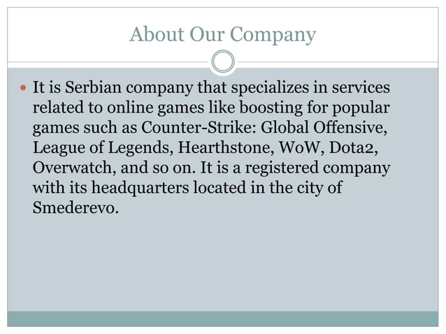 overwatch boosting | PPTX