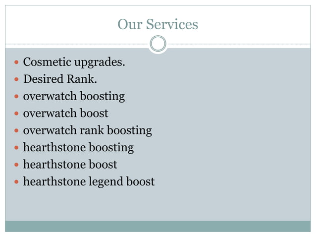 overwatch boosting | PPTX