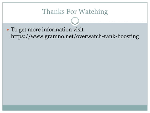 overwatch boosting | PPTX