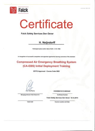 BOSIET CA-EBS Certificate | PDF