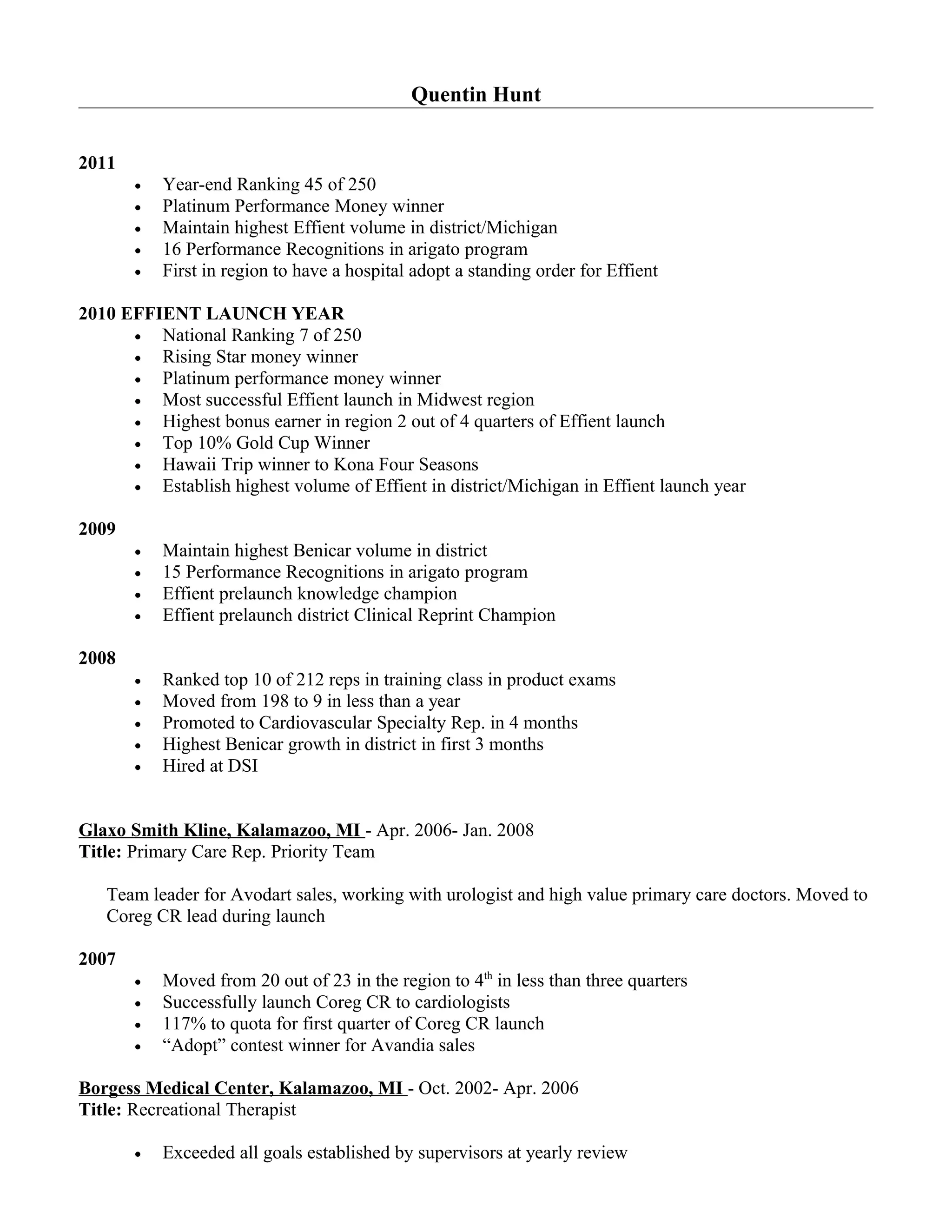 Quentin Hunt Updated Resume | PDF